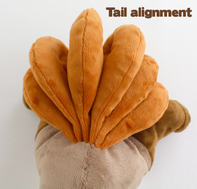 Free plush sewing pattern: Vulpix tails & hair for Newborn Fox