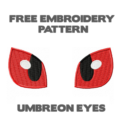 FREE Umbreon plush patterns: sewing + embroidery